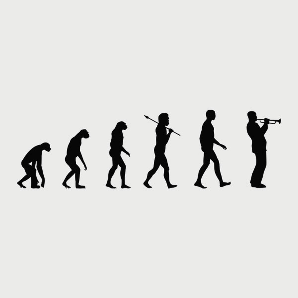 Funny T-shirt - Evolution of trumpet player – PRINTO