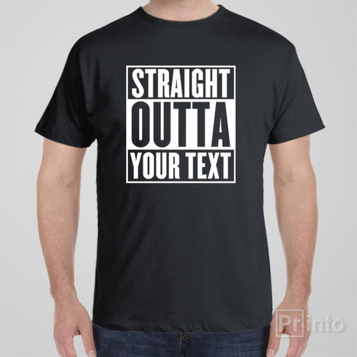 Personalised T-shirt - Straight outta – PRINTO