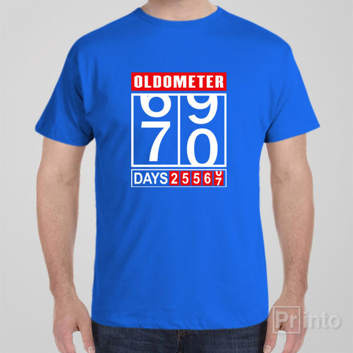 Oldometer 70th birthday - Funny T-shirt – PRINTO